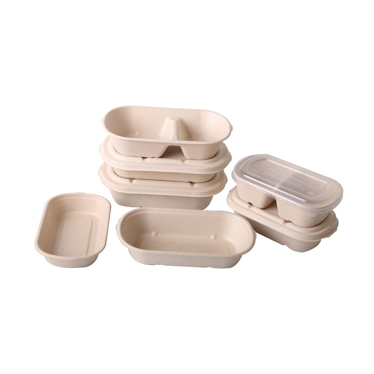 Os recipientes Compostable do congelador da cana-de-açúcar levam embora ...